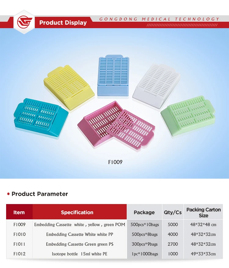 Plastic Tissue Embedding Cassettes with Detachable Lid Color| Alibaba.com
