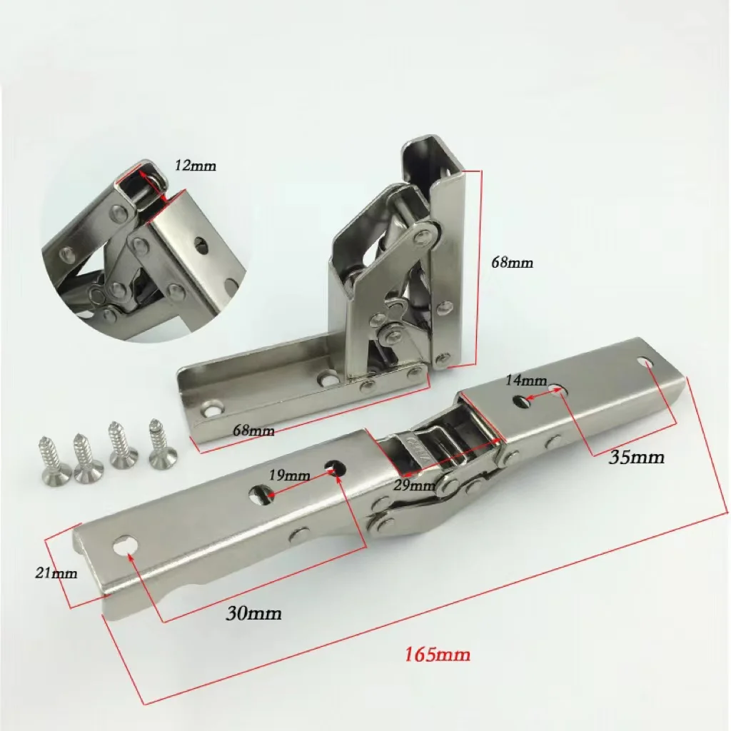 90 Degree Bridge Type Hinge for Kitchen Cabinet - 180° Hidden Door Hinges