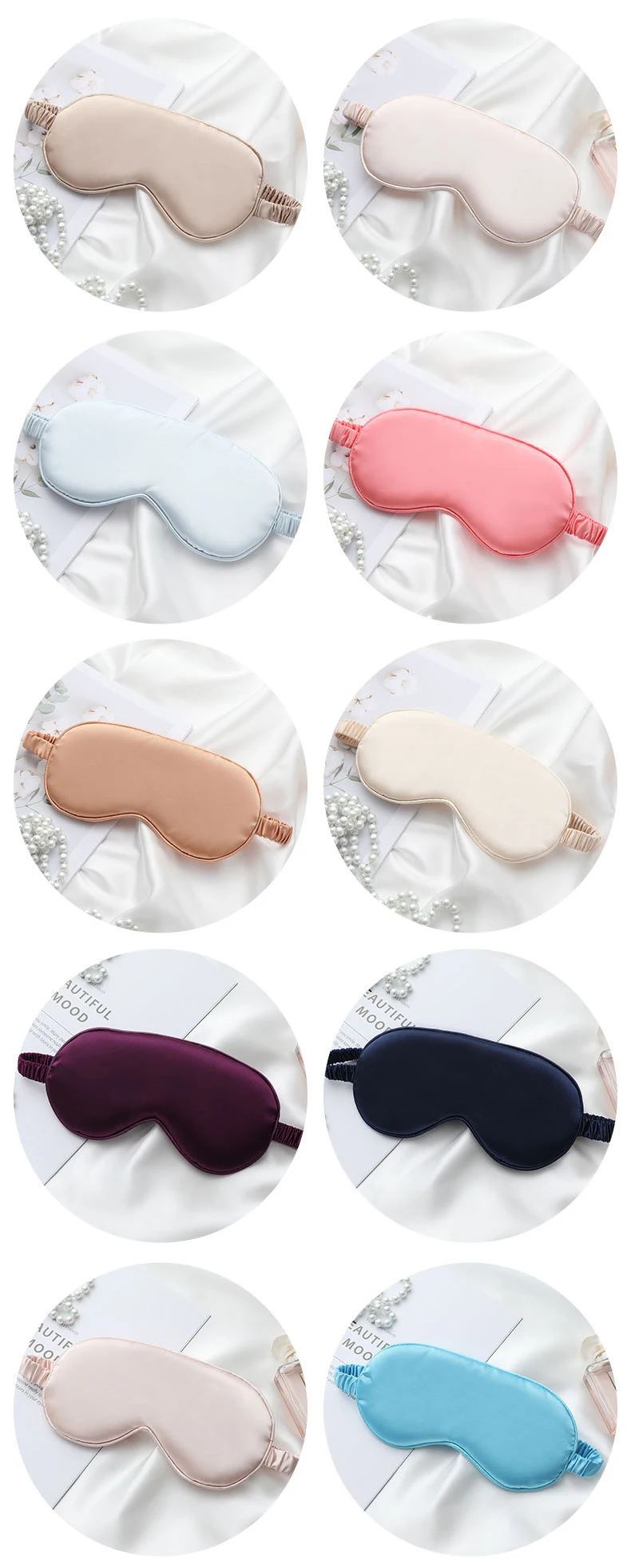 Wholesale Customizing Logo Private Label Eyemask Sleep Satin Silk Eye ...