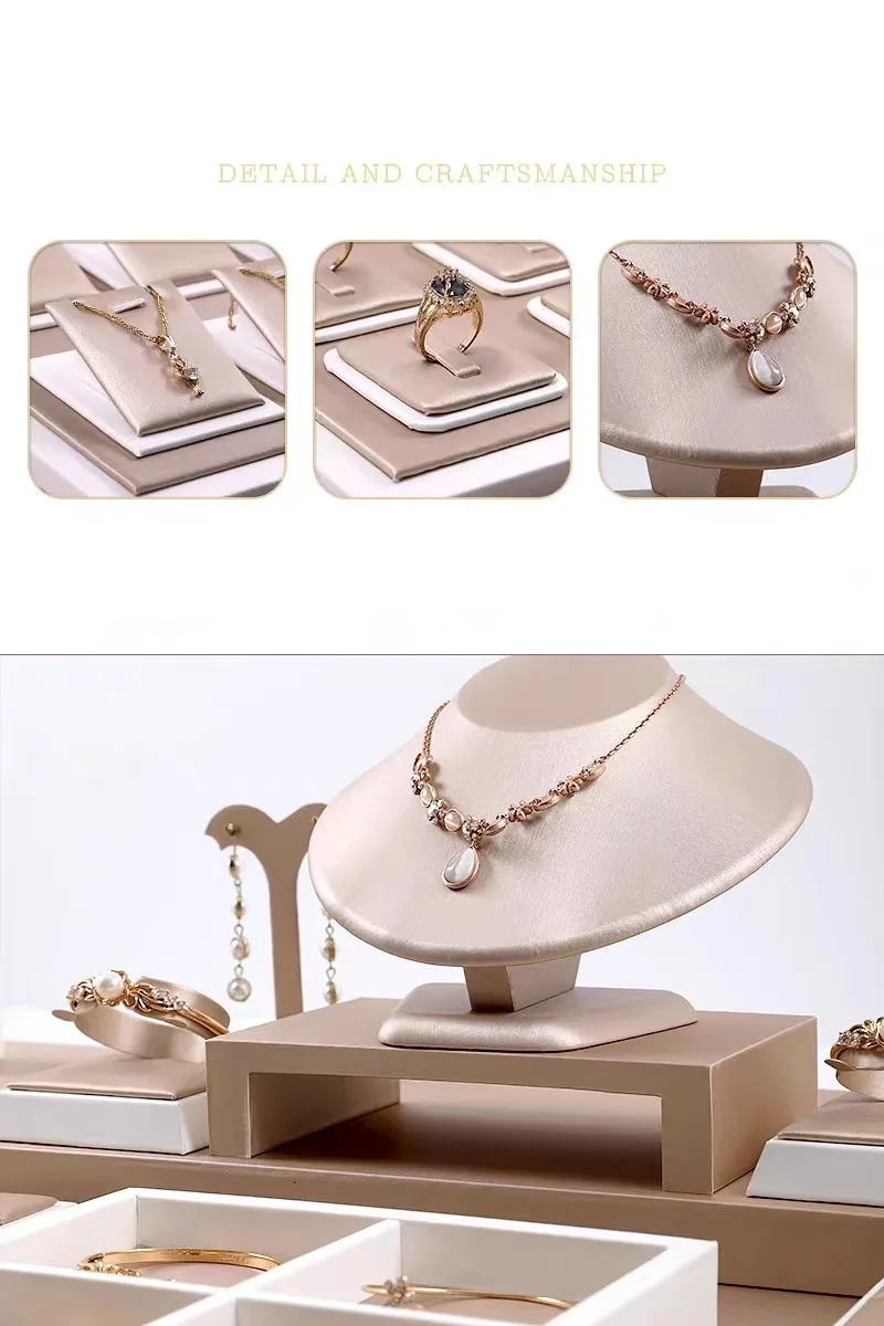 Wholesale PU Leather Jewelry Display Set - Elegant & Customizable