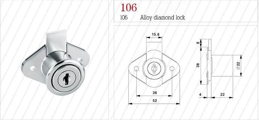Xiaoboshi Safety Lock For Drawers Desk Drawer Lock 106 Diamond Drawer ...