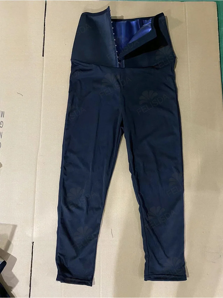 Sweat Sauna Pants Body Shaper Slimming Pants High Waist Trainer Tummy ...