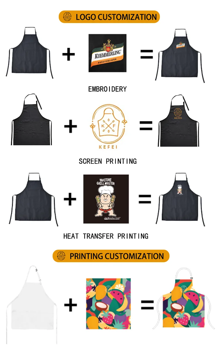 Kitchen Cooking Chef Custom Printed Logo Apron For Nail Techs ...