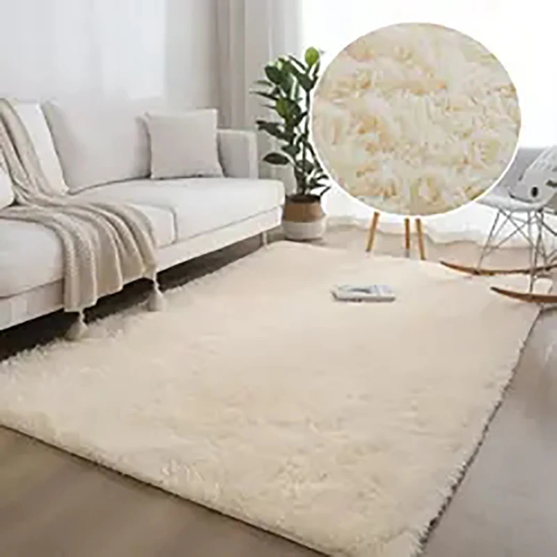 Furry Carpet Mat Modern Bedroom Nordic Style Decoration Living Room ...