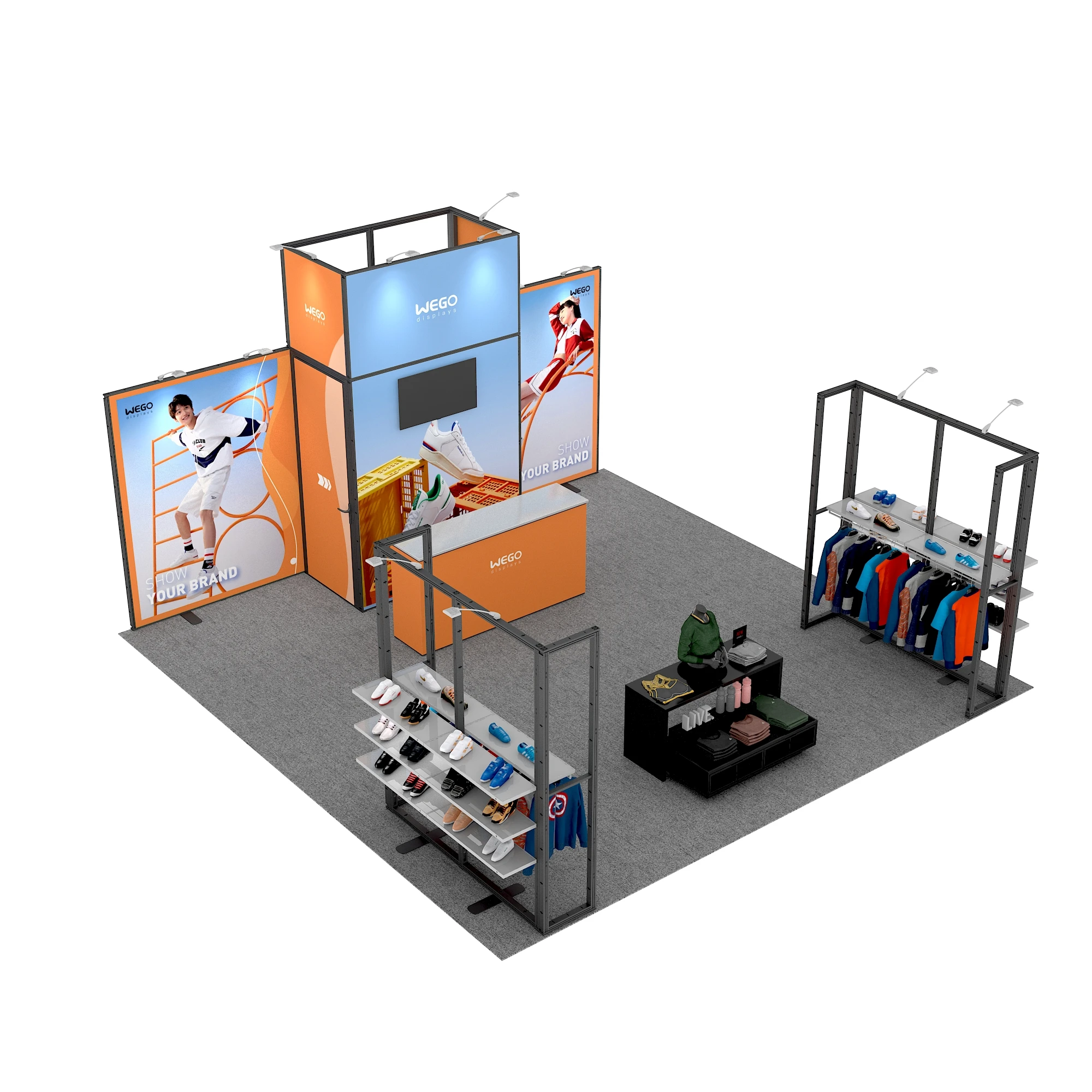 20x20 Modular Exhibition Booth 6x6 Large Booth Stand Trade Show Booth ...