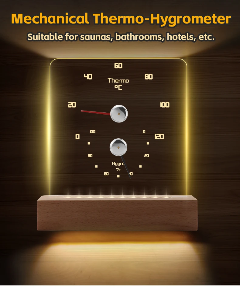 Mechanical Wall-mounted Temperature And Humidity Meter Bimetallic ...