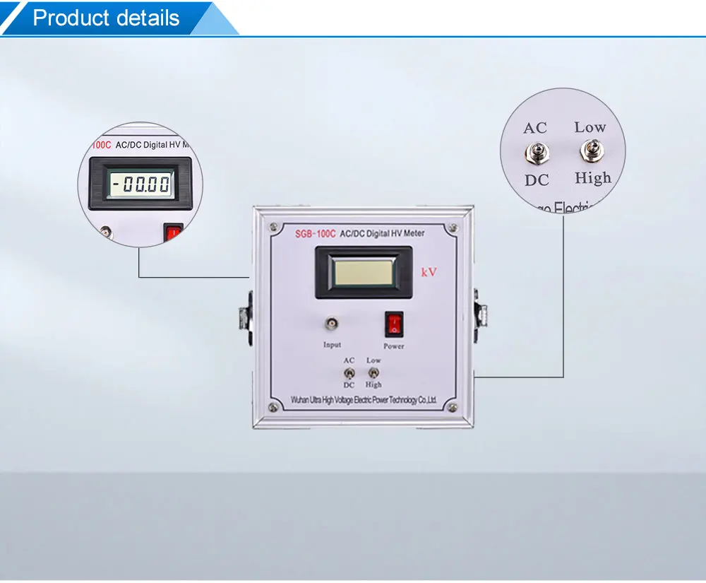 SGB-100C Digital capacitive voltage divider AC DC high power voltage ...