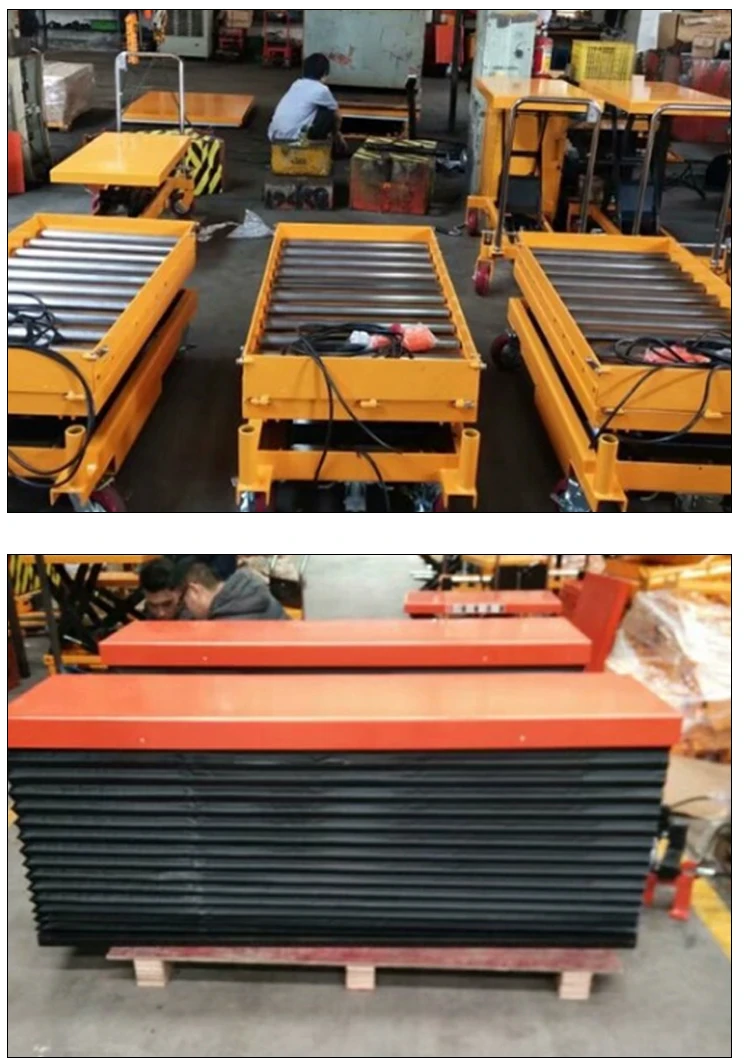 Small Lift Table Cart 500kg 1000kg Movable Lifting Table Hand Pallet ...