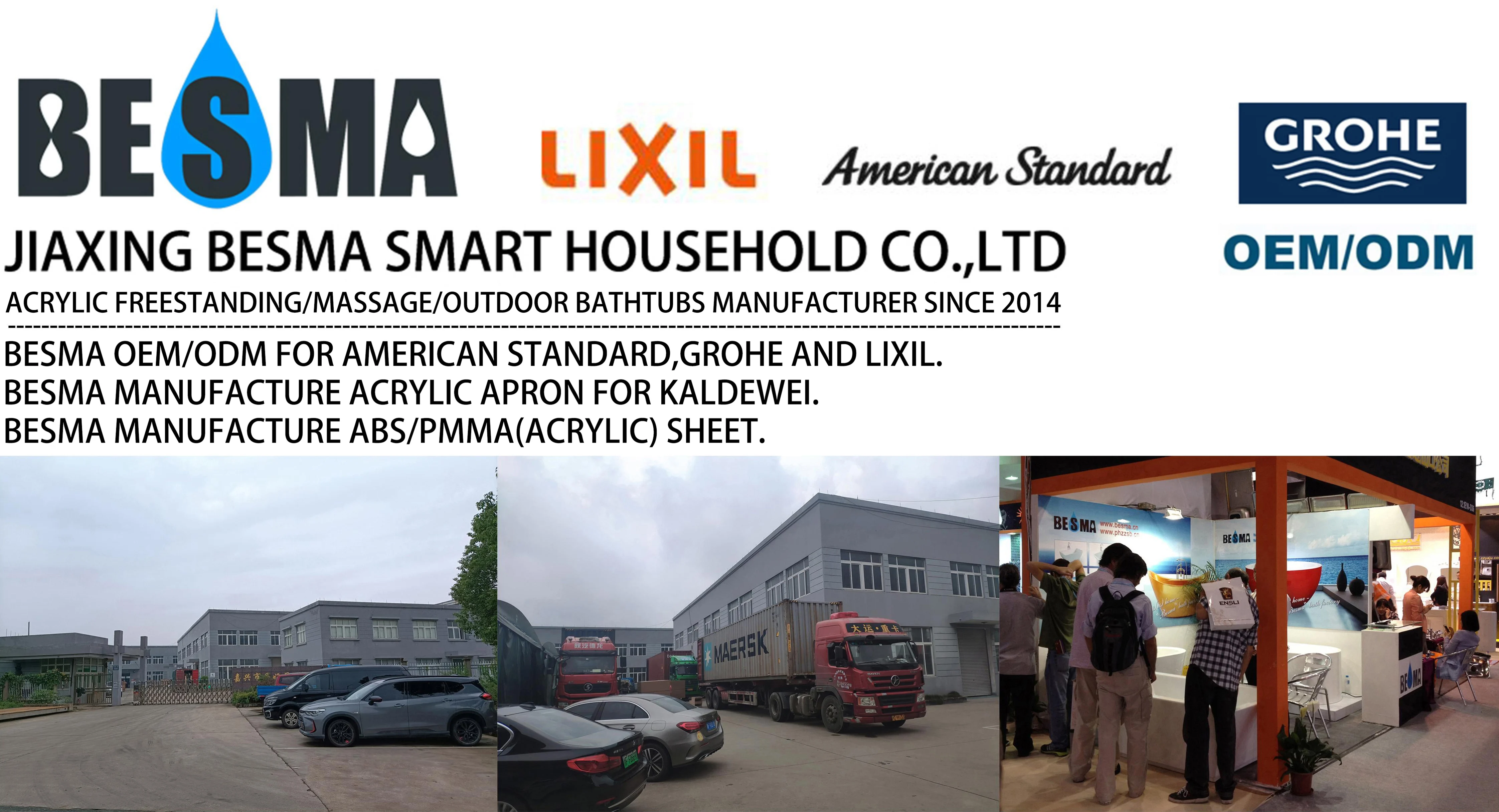 Japan Acrylic Freestanding Bathtub with Alcove Sunken Apron White Oval ...