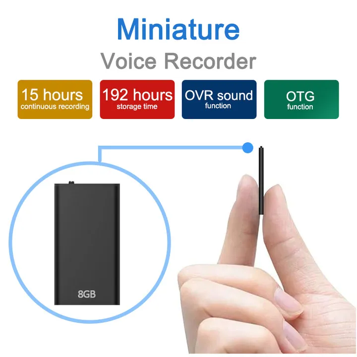 QZT Portable Mini Audio Sound Recorder - Digital Voice Recorder