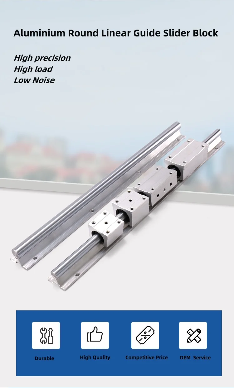 Cheap Price Round Linear Guides Sbr16 Sbr20 Aluminum Round Linear Rails ...