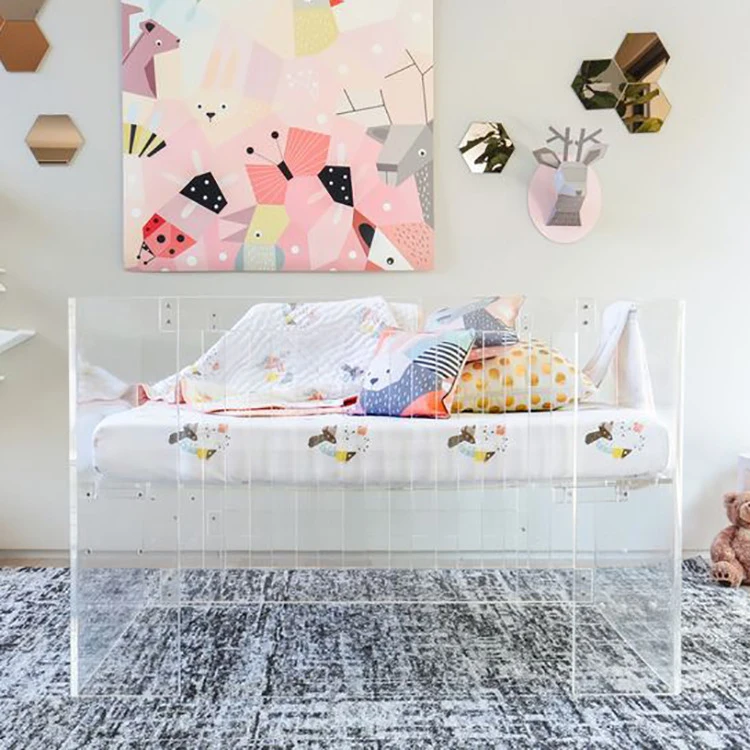 Factory Price Transparent Clear Acrylic Crib Baby Child's Bed Children ...