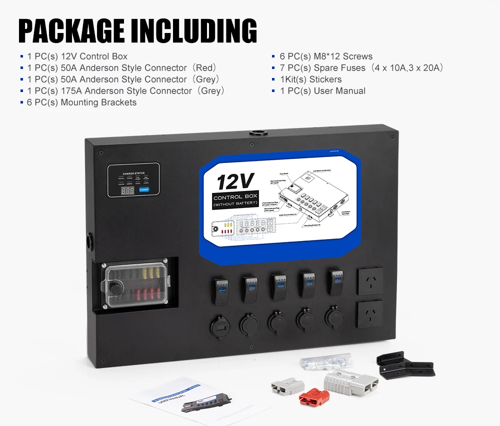 12v Control Hub Power Control Box In-built 40a Dc Dc Charger And 1500w ...
