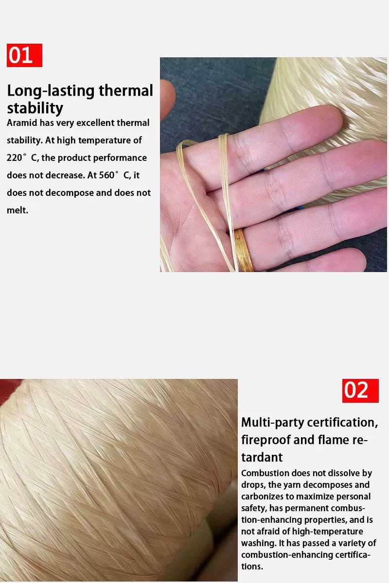 Stable Supply 100d-3000d High Strength 20/2 Spun Para-aramid Yarn ...