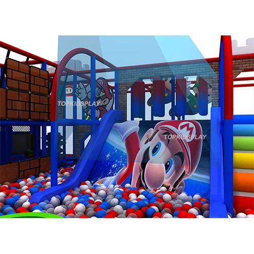 Tube Plastic Slide Mario Theme Children Soft Play Customized Design ...