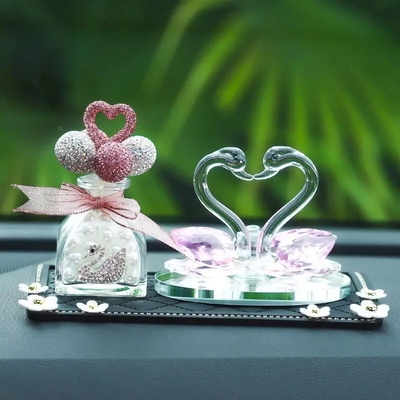 Luxury Perfume Bottle Spray Swan Crystal 5ml Car Perfume Bottle 12cm ...