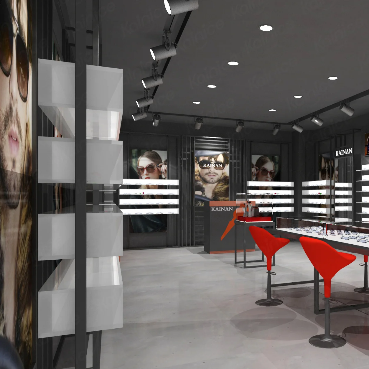 Kainice Optical Shop Interior Fixture Design Retail Store Display ...