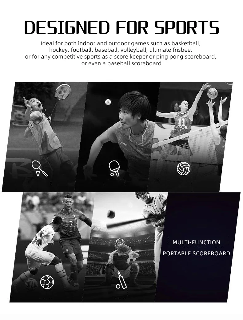 ABS Material Scoreboard - Portable & Lightweight for Sports