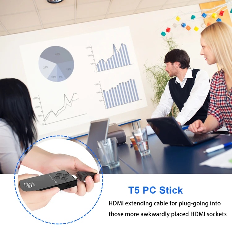 Zbigstar T5A Mini PC Stick - Portable Intel Z8350 Power