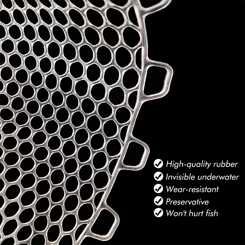 Outdoor Rubber Replacement Fishing Net Bag Rubber Landing Net Fishing ...
