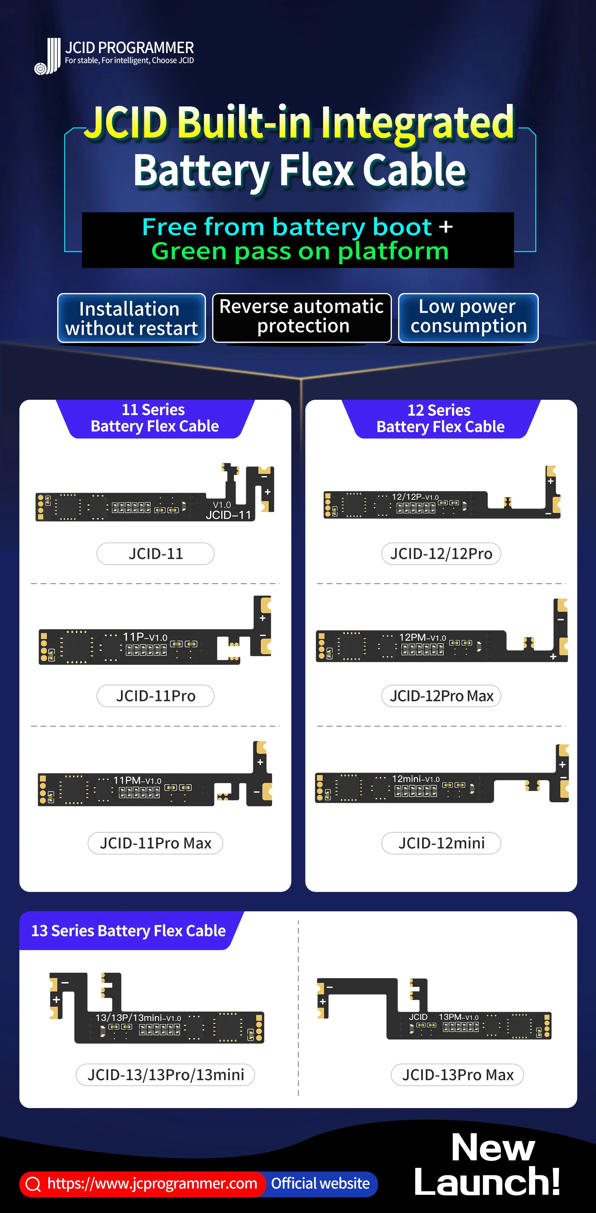 Original Jcid 12-14 Full Series Tag-on Rear Camera Repair Fpc ...