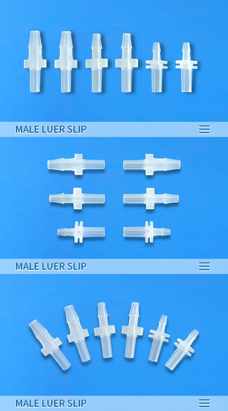 Medical Barbed Male Luer Slip To Tubing Barb Connector Adapter Fitting ...