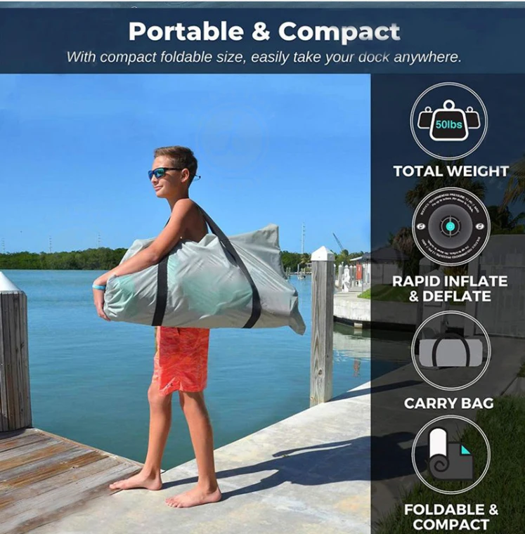 Ifunwod Inflatable Sunchill Floats Water Floating Hammock Marine Air ...