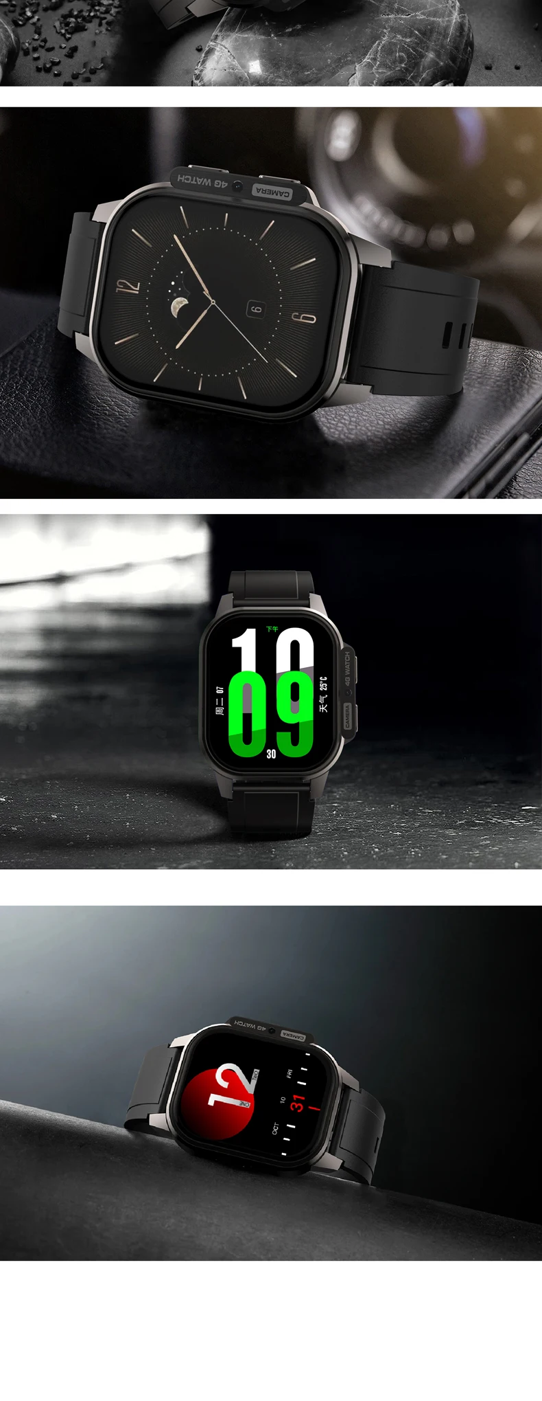 2.13inch AMOLED Smart Watch DM62 - Quad-Core 4G Android