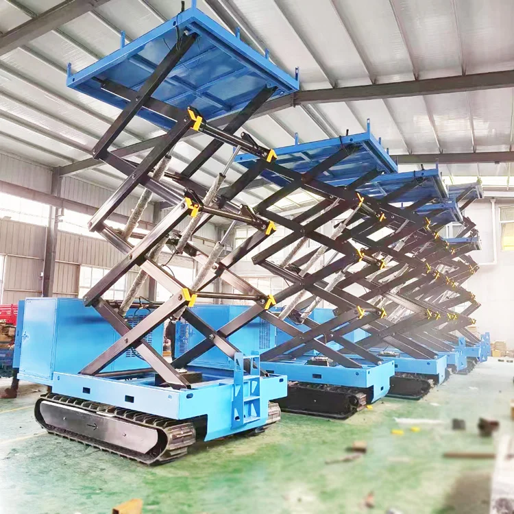 Battery Powered 6-14m Electric Movable Scissors Construction Lift ...