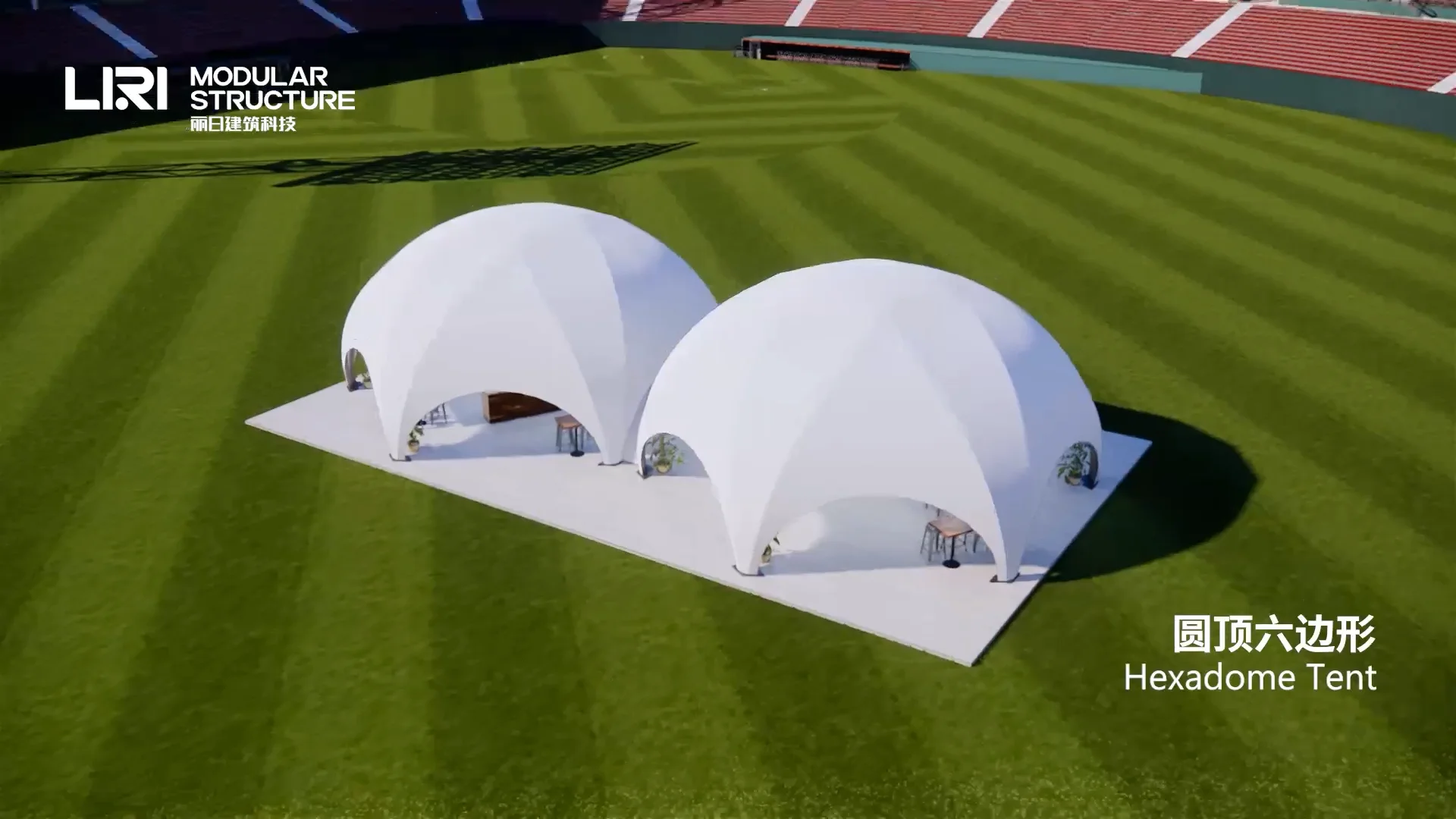 Aluminum Pvc Event Hall Geodesic Crossover And Hexadome House Tent ...