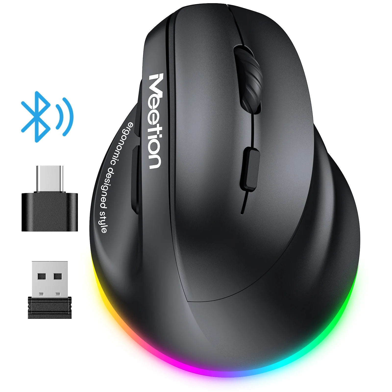 Meetion Btm010r Ergonomic Rechargeable Wireless Ergonomic Vertical ...