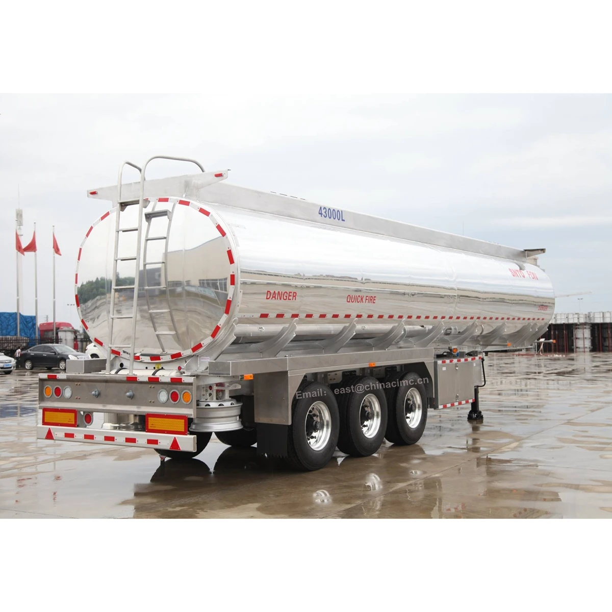 12 Wheels 42000Liters 45Tons Aluminium Fuel Crude Oil Tank Trailer 3 ...