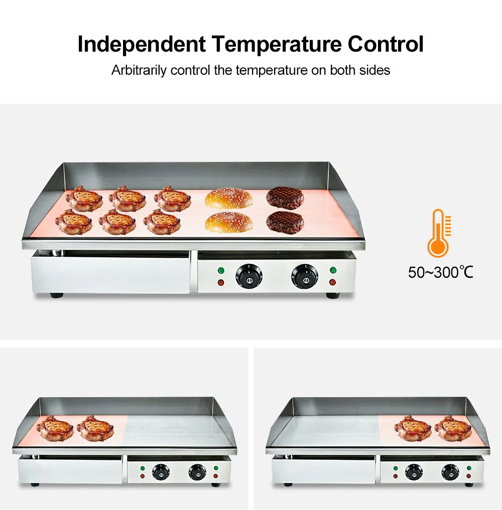 Best Selling Stainless Steel Non Stick Hamburger Griddle