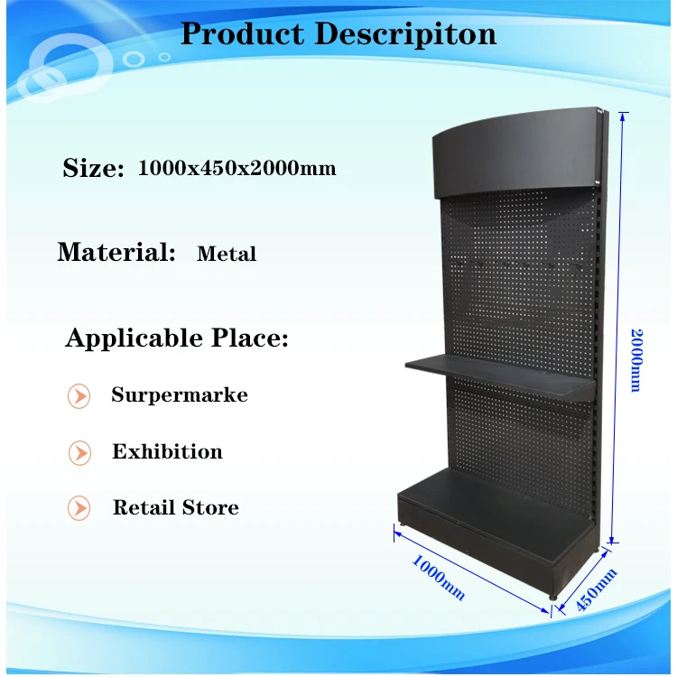 Custom Retail Store Metal Pegboard Expositor Display Stand