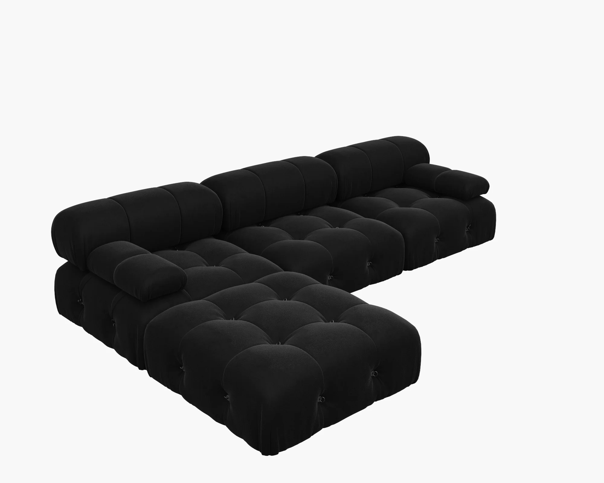 Atunus Velvet Korea Modular Sectional Sofa Set Hotel Living Room Modern ...