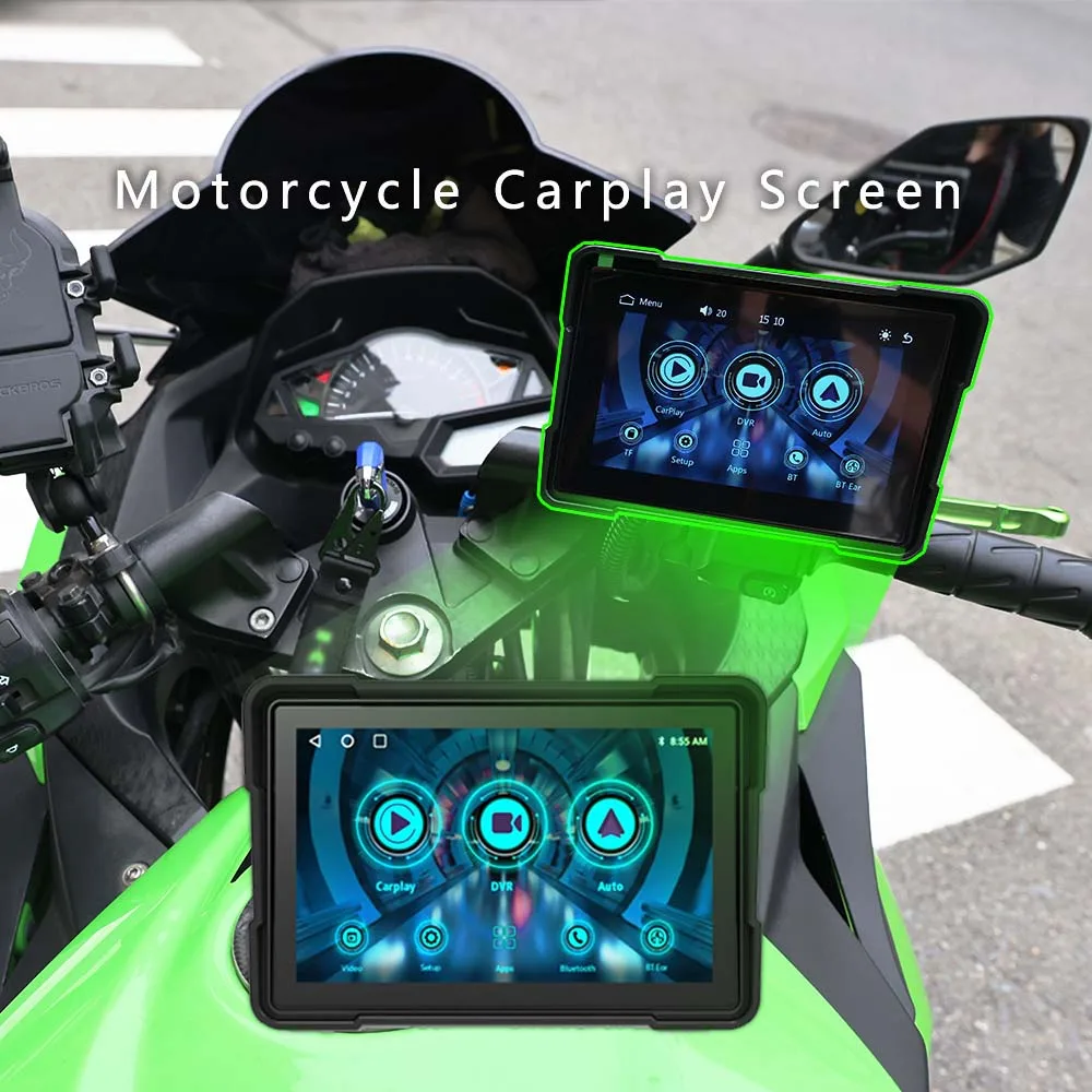 5 Inch Af Waterproof Monitor Universal Motorcycle Gps With Carplay ...