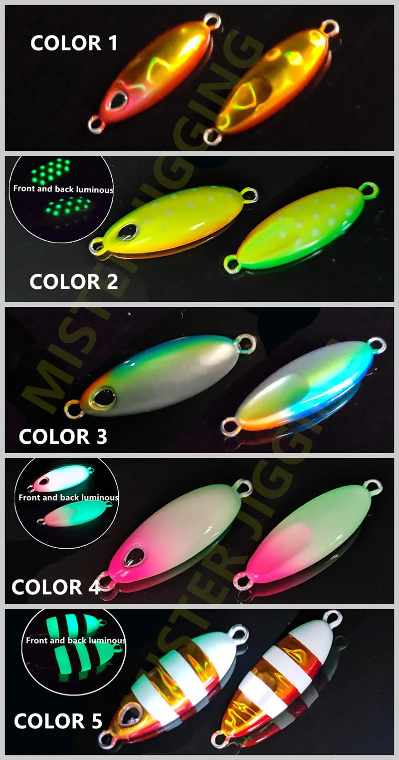 MISTER JIGGING 5g 10g 15g 20g 30g Slow Pitch Metal Lead Jig Lure With ...