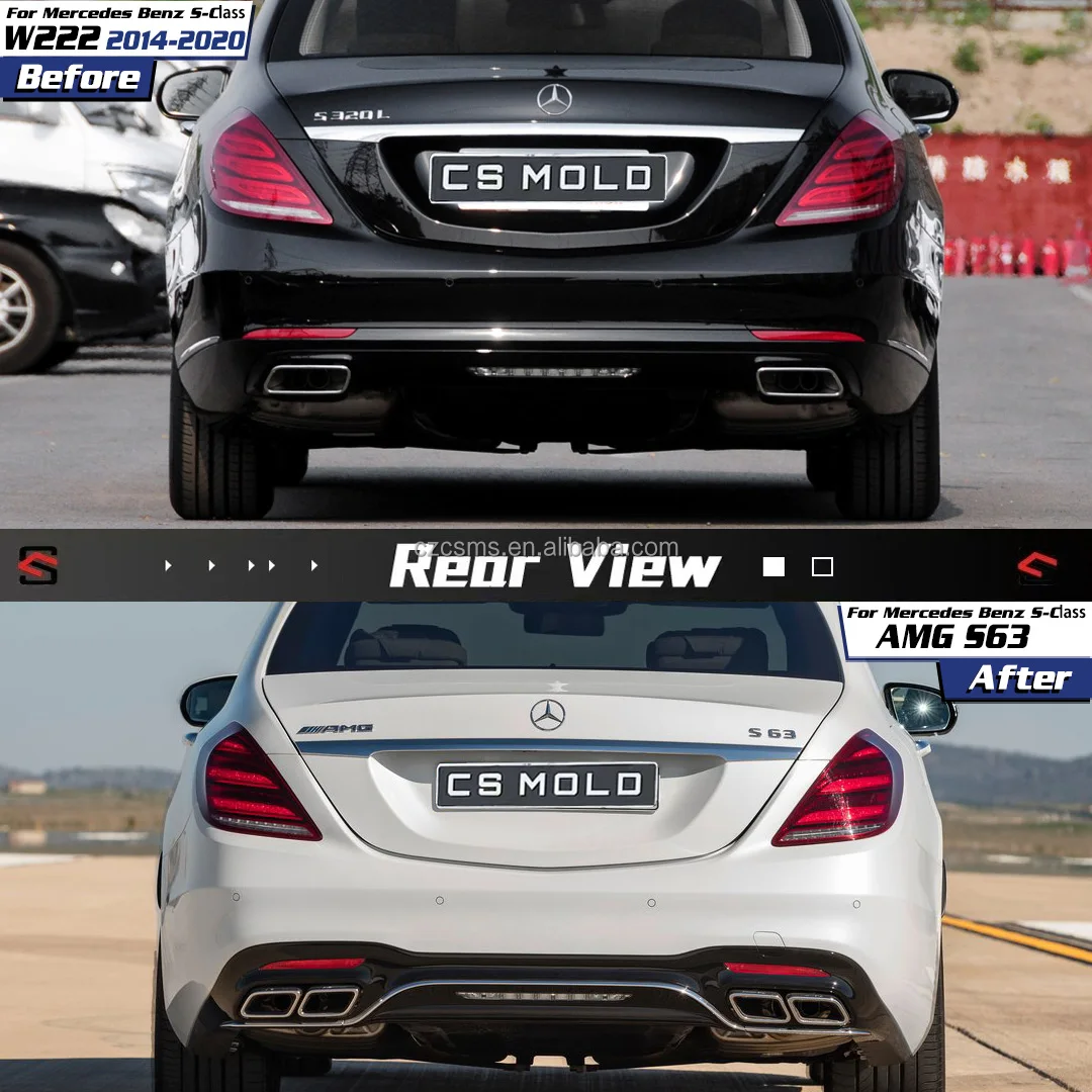 Car Bumpers Bodykit For Mercedes Benz S-class W222 2014-2020 Upgrade To S63 Amg Model - Buy For ...