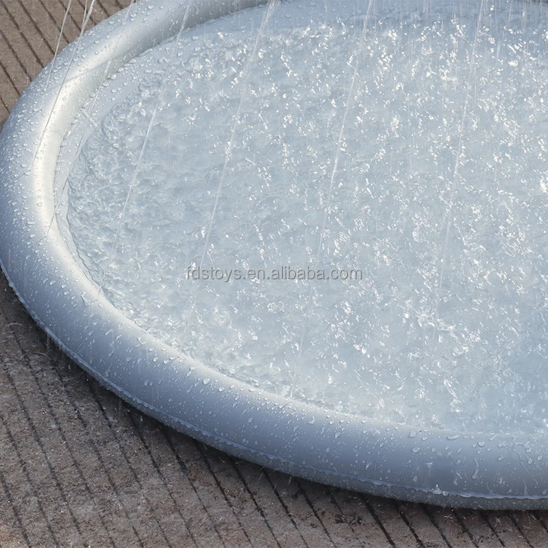FDS Splash Sprinkler Pad for Dogs Kids, Non-Slip Thicken Dog Pool with ...