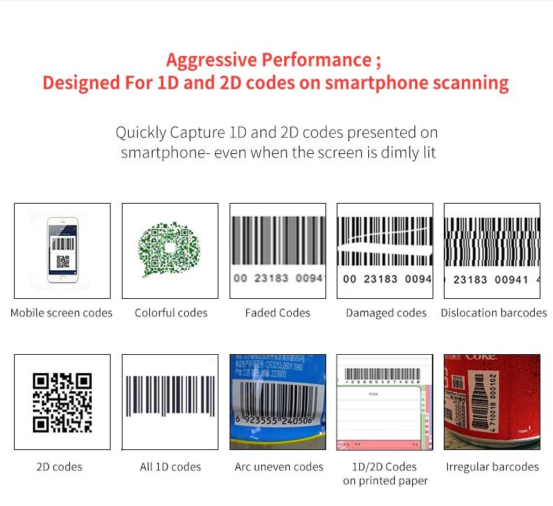 1D Wired Laser Barcode Scanner with Stand USB Continuous Hands-Free ...