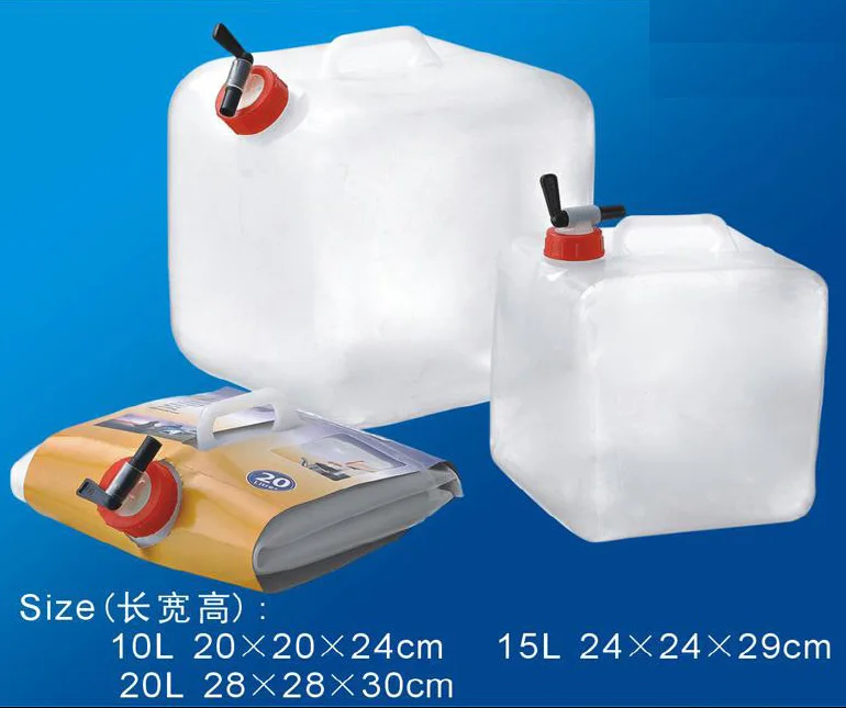 Collapsible Jerry Can Ldpe Drinking Water Carrier Plastic Camping Bag ...