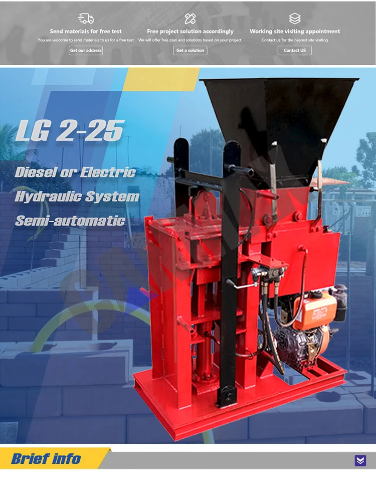 Hydraulic Press Makiga Eco Brava 2-25 Block Making Machine