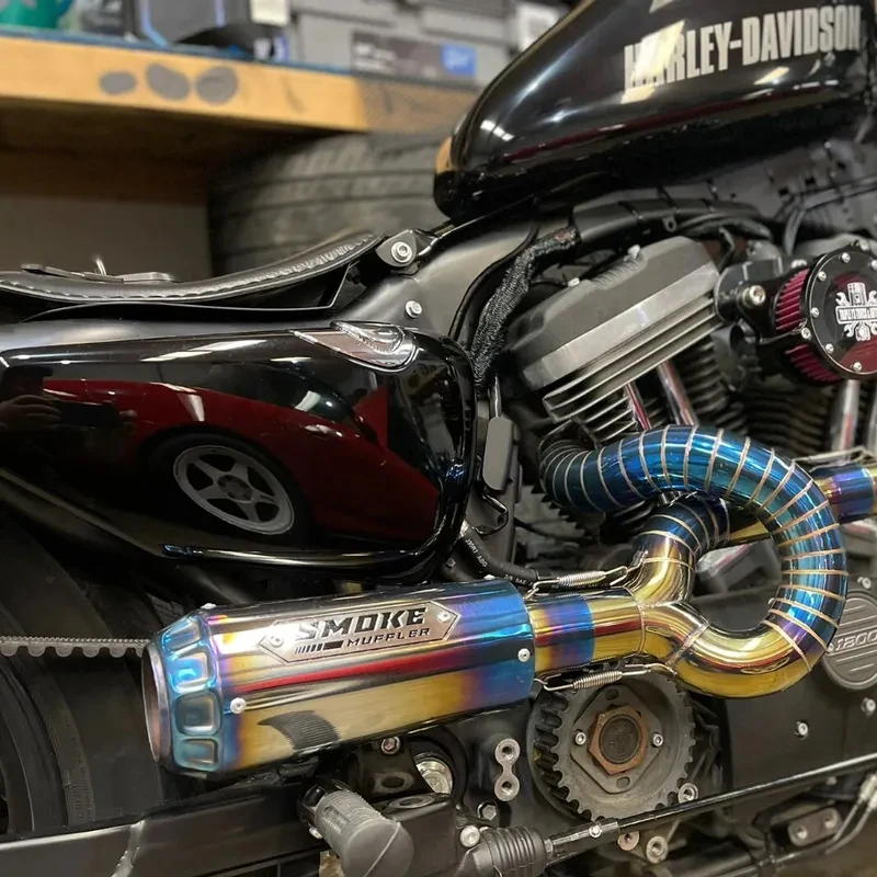 Racing Motorcycle Exhaust System Titanium Material Supports ...