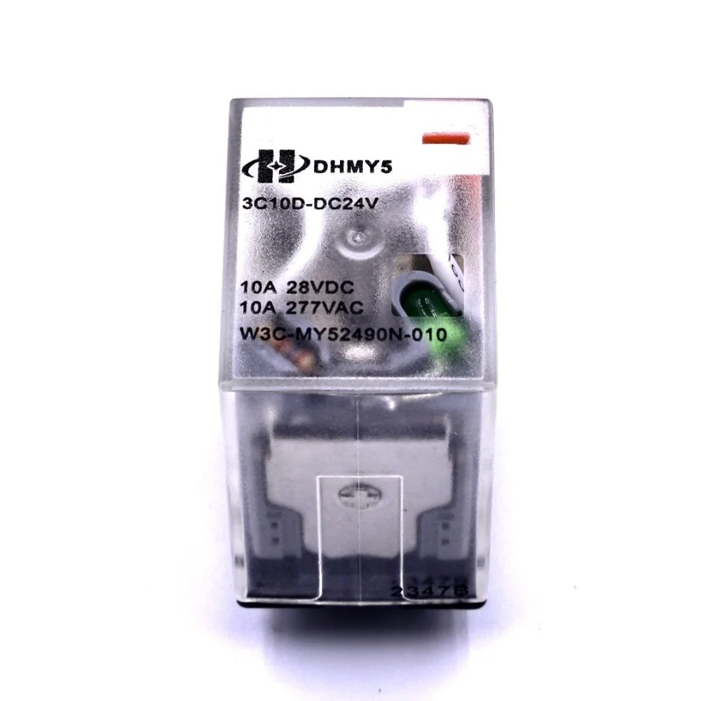 Dhmy5-3c10d-dc24v Industrial Relay 5a Pcb 110v Power Relay 10a Dc12v ...