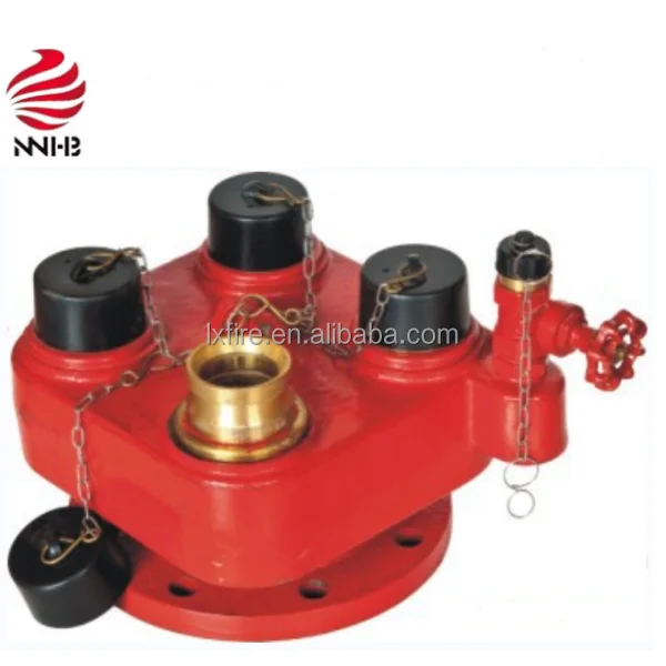 Portable 65mm Fire Hydrant 4-Way Inlet Siamese Fire Breeching Valve ...
