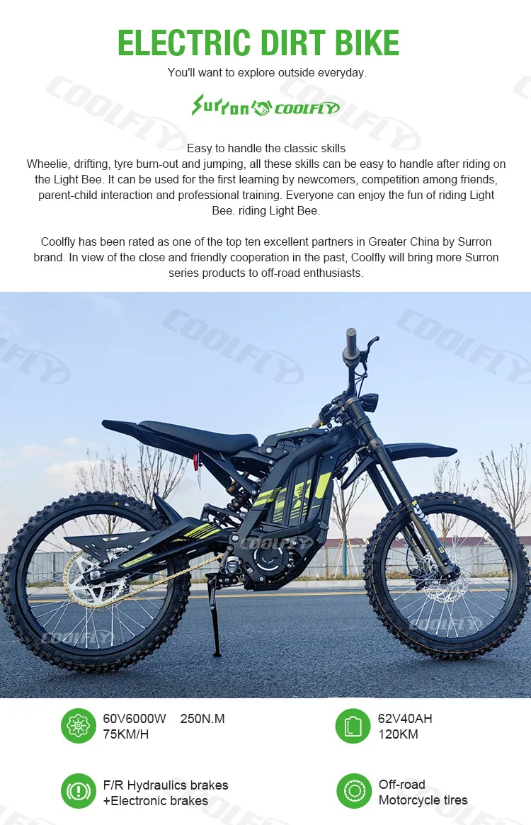 Surron X Light Bee Free Sticker Off Road 38ah Battery 60v 6000w Mid ...