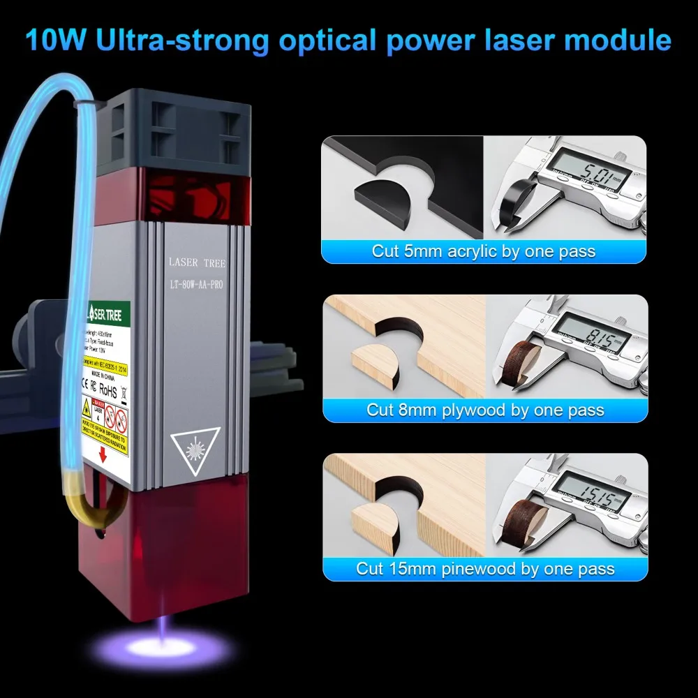 LASER TREE 10W Laser Module for Precision Wood Marking