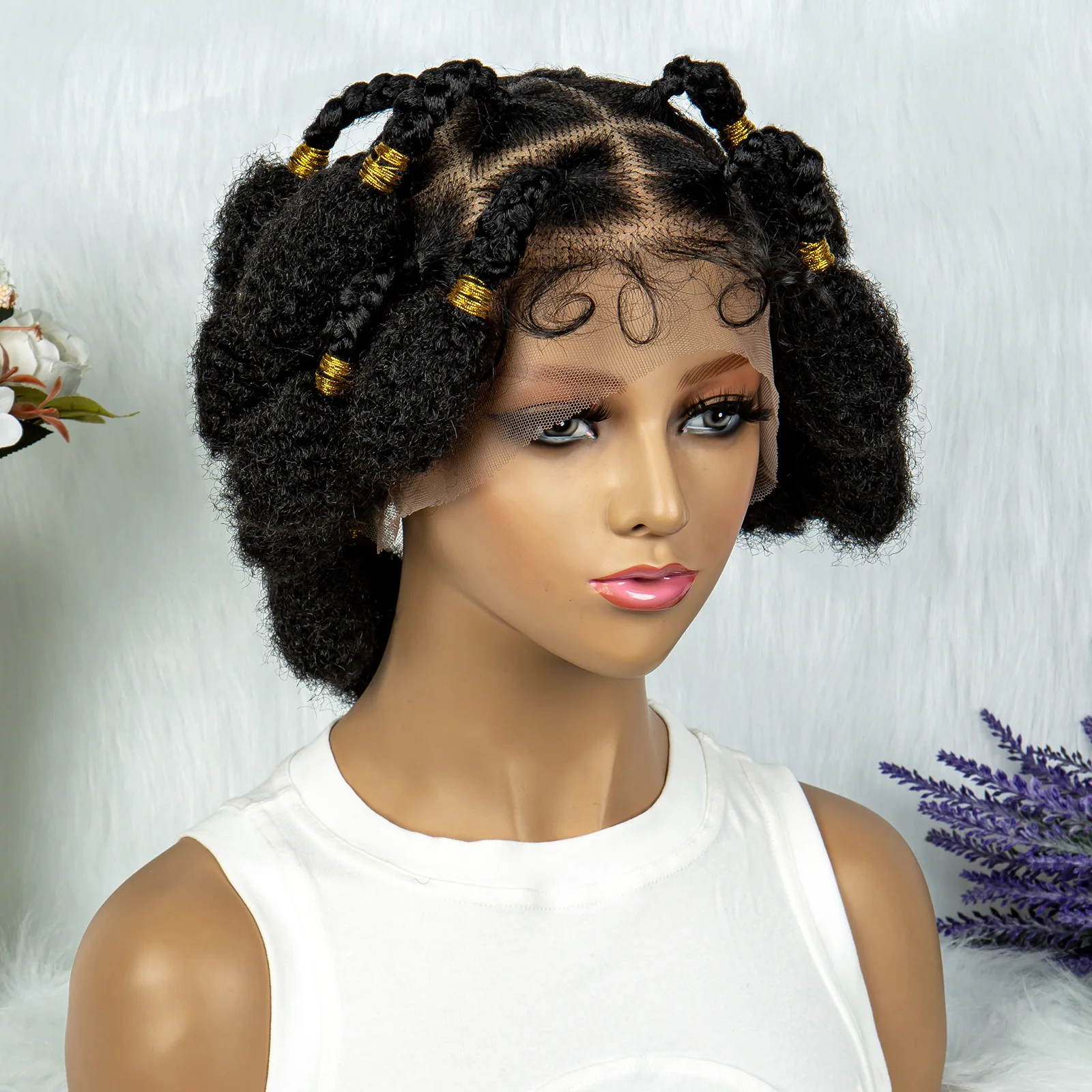 Amazon Hot Selling Knotless Box Braided Wigs Handmade Cornrow Synthetic ...