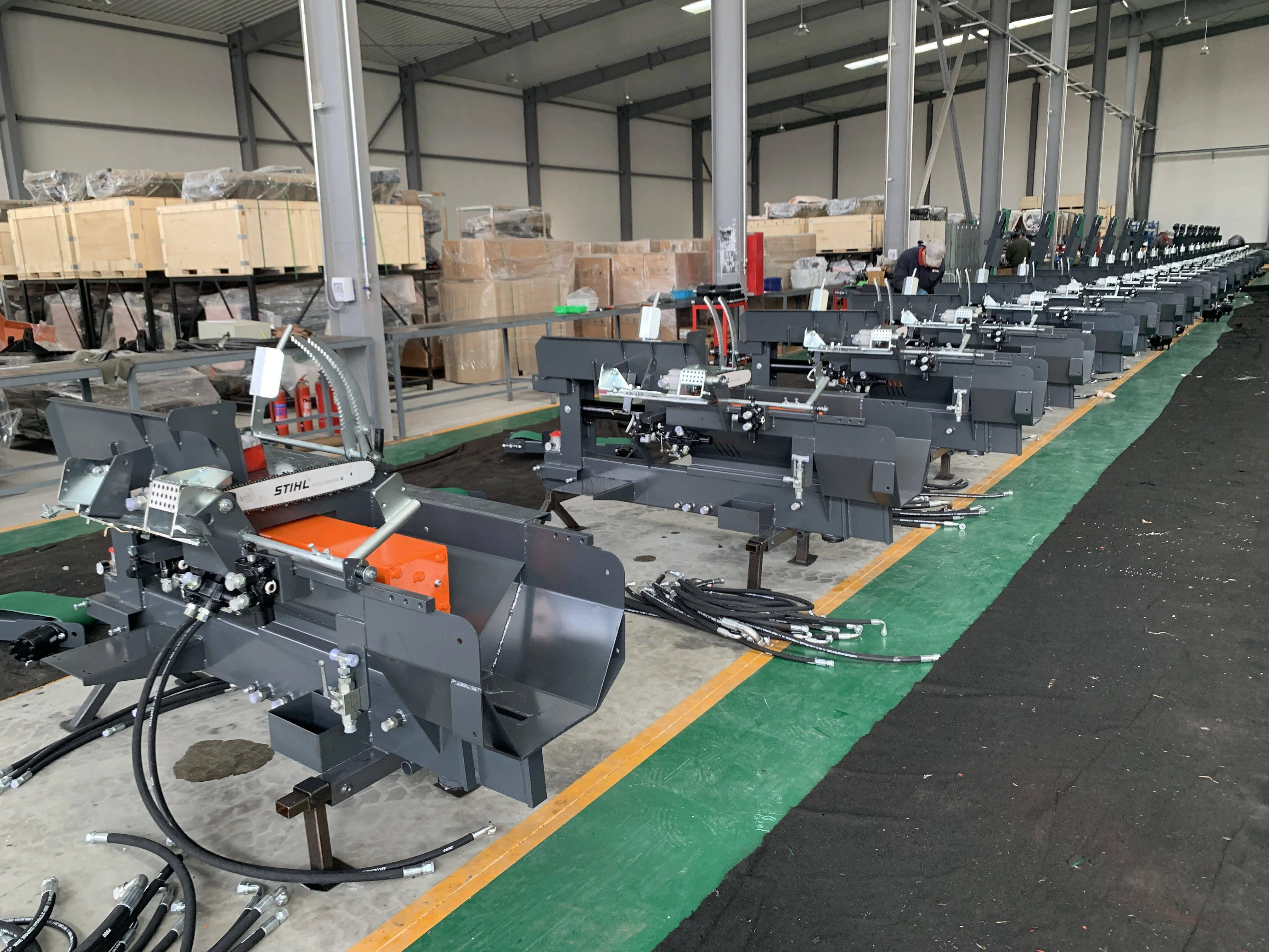 20ton Electric Wood Processor With Log Table / Wood Processor With Tuv ...