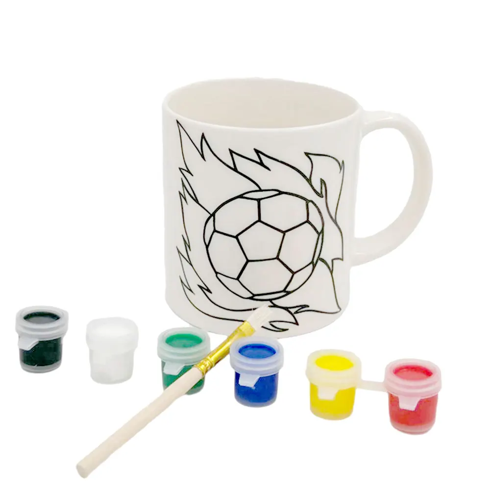 Paintable Ceramic DIY Coffee Mugs Kit Mug Painting Art and Crafts for ...